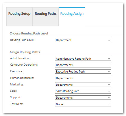 Setting up and Assigning Routing Paths - Performance Pro