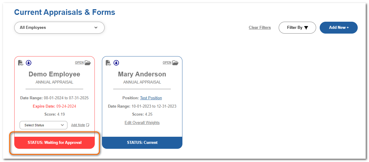 Performance Pro-Appraisal Routing Process-New Interface